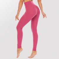 China High Waist Yoga Leggings with Phone Pocket 280g Polyester Spandex Women Workout Tights for sale