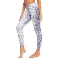 China High Waisted Leopard Print Gym Leggings with Pocket 280g Polyester Spandex XS-5XL for sale