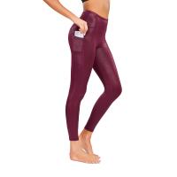 China 75% Polyester 25% Spandex Womens Yoga Leggings With Phone Pocket for sale