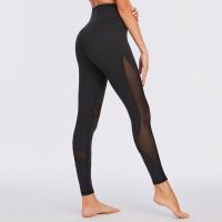 China Sexy Mesh Splice High Waist Yoga Leggings for Women XS-5XL Custom Size 280g for sale