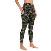 China Custom Camo Army Green Women Yoga Leggings 280g Polyester Spandex Workout Pants XS-5XL for sale