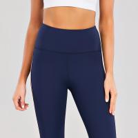China Custom OEM Plus Size Navy Yoga Leggings 280g Polyester Spandex Activewear for sale