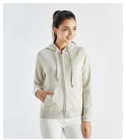 China Unisex Long Sleeve Winter Hoodie with Rib Cuff Zipper Up 260g Cotton Polyester for sale