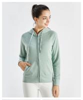 China Unisex Long Sleeve Winter Hoodie with Rib Cuff Zipper Up 260g Cotton Polyester for sale