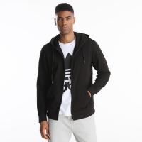China Unisex Long Sleeve Winter Hoodie with Rib Cuff Zipper Up 260g Cotton Polyester for sale