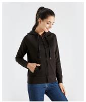 China Unisex Long Sleeve Winter Hoodie with Rib Cuff Zipper Up 260g Cotton Polyester for sale
