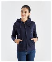 China Unisex Long Sleeve Winter Hoodie with Rib Cuff Zipper Up 260g Cotton Polyester for sale