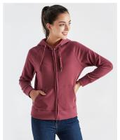 China Unisex Long Sleeve Winter Hoodie with Rib Cuff Zipper Up 260g Cotton Polyester for sale