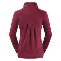 China Women Long Sleeve Stand Collar Thumb Hole Pullover Running Winter Sweatshirts 260g Polyester Spandex for sale