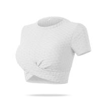 China BSCI Certified Women's Cropped T Shirt 260g Short Sleeve Workout Crop Top for sale