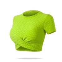 China BSCI Certified Women's Cropped T Shirt 260g Short Sleeve Workout Crop Top for sale