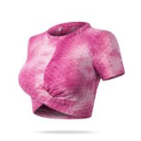 China BSCI Certified Women's Cropped T Shirt 260g Short Sleeve Workout Crop Top for sale