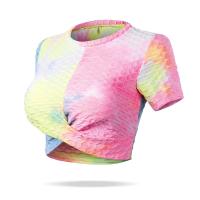 China BSCI Certified Women's Cropped T Shirt 260g Short Sleeve Workout Crop Top for sale