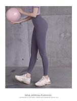 China Richee Soft Fabric Grey Ladies Sports Leggings High Waisted 280g Nylon Spandex Exercise Pants for sale