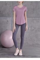 China Richee Soft Fabric Grey Ladies Sports Leggings High Waisted 280g Nylon Spandex Exercise Pants for sale