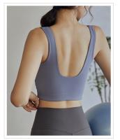 China Nylon Spandex Women Yoga Tank Top Deep Neck Back XS-5XL 210g for sale