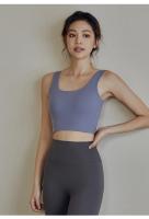 China Nylon Spandex Women Yoga Tank Top Deep Neck Back XS-5XL 210g for sale