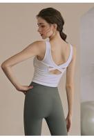China Custom Logo Cross Back Sports Bra 210g Nylon Spandex Women Yoga Bra OEM for sale