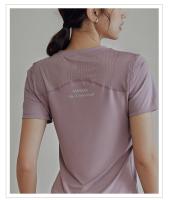 China Richee Women's Athletic T Shirt Flatlock Stitching Polyester Spandex 160gsm Fitness T Shirt for sale