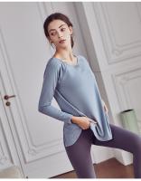 China BSCI Certified Women's Long Sleeve Sports T Shirts Nylon Spandex Athletic Wear Size XS-5XL for sale