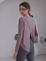 China Back Slit Mesh Shoulder Womens Long Sleeve Sweatshirt For Spring for sale