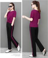China Custom Logo Women's Athletic Loose Fit Pants with Pocket 200gsm Polyester Spandex Black for sale