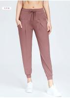 China Custom OEM Women Jogger Pants 190g Polyester Spandex Elastic Waist with Pockets for sale