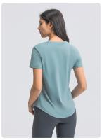 China Custom OEM Women Dry Fit Short Sleeve Running Shirts 170g Polyester Spandex XS-5XL for sale