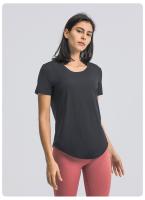 China Custom OEM Women Dry Fit Short Sleeve Running Shirts 170g Polyester Spandex XS-5XL for sale