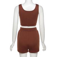 China Custom Women Polyester Spandex Tank Top and Shorts Set 200g Fabric Weight XS to 5XL for sale