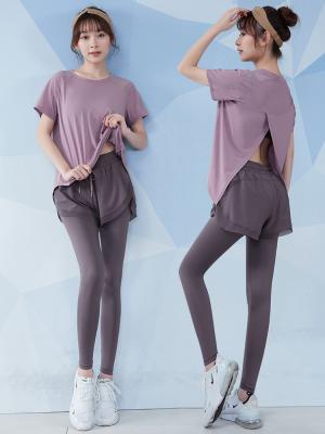 China Women's Quick Dry Running T Shirt and Shorts Set XS-5XL Custom Logo OEM for sale