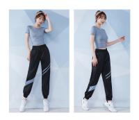 China Richee Black Training Womens Workout Joggers 180g Splice On Calf for sale