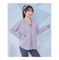 China Custom Women Long Sleeve Zip Up Hoodie XS-5XL 200g Polyester Spandex Dry Fit Running Wear for sale