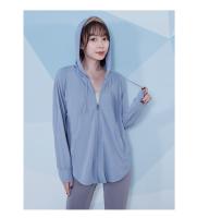 China Custom Women Long Sleeve Zip Up Hoodie XS-5XL 200g Polyester Spandex Dry Fit Running Wear for sale