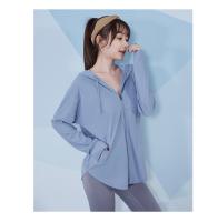 China Custom Women Long Sleeve Zip Up Hoodie XS-5XL 200g Polyester Spandex Dry Fit Running Wear for sale