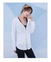 China Custom Women Long Sleeve Zip Up Hoodie XS-5XL 200g Polyester Spandex Dry Fit Running Wear for sale
