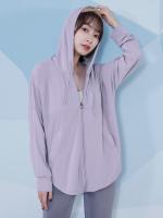 China Custom Women Long Sleeve Zip Up Hoodie XS-5XL 200g Polyester Spandex Dry Fit Running Wear for sale
