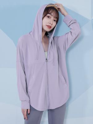 China Custom Women Long Sleeve Zip Up Hoodie XS-5XL 200g Polyester Spandex Dry Fit Running Wear for sale