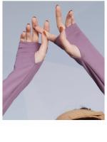 China Purple Women Running Coat Thumb Hole Zipper Front Sweatshirt 230g Nylon Spandex for sale