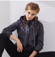China Custom Polyester Spandex Zip Up Women Sports Jacket XS-5XL OEM ODM 180g for sale
