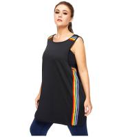 China Plus Size Women Sleeveless Yoga Tank Top 180g Nylon Spandex Stretch for sale