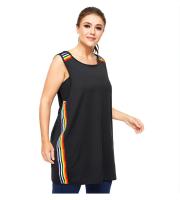 China Plus Size Women Sleeveless Yoga Tank Top 180g Nylon Spandex Stretch for sale