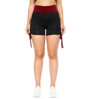 China Custom High Waist Plus Size Running Shorts 250g Quick Dry 4 Way Stretch Nylon Spandex for sale