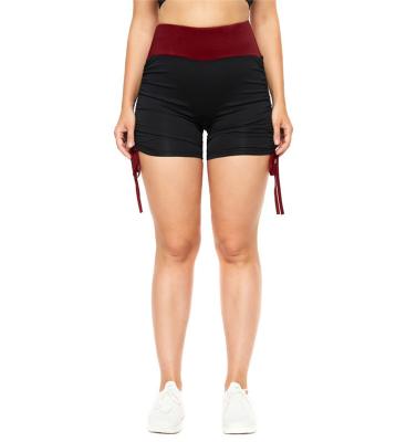 China Custom High Waist Plus Size Running Shorts 250g Quick Dry 4 Way Stretch Nylon Spandex for sale