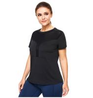 China Custom OEM Women Plus Size Yoga T Shirt Quick Dry Nylon Spandex 180g Moisture Wicking for sale