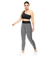 China Custom Jacquard Weave Peach Bottom Leggings 7/8 Length Workout Pants XS-5XL for sale
