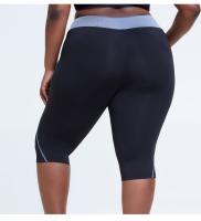 China Women Plus Size Biker Shorts 280g Nylon Spandex Moisture Wicking High Waisted Tummy Control for sale