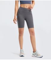 China BSCI Nylon Spandex Women Biker Shorts 3 Inch High Waist with Phone Pocket Free Cut for sale
