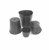 China Chrome Plated Plastic Nursery Pot Orchid Seeds Growing Black Pots For Greenhouse for sale