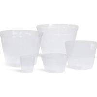 China PP Tulip 25cm Dia White Plastic Nursery Pot 8L Floor Boughpot for sale